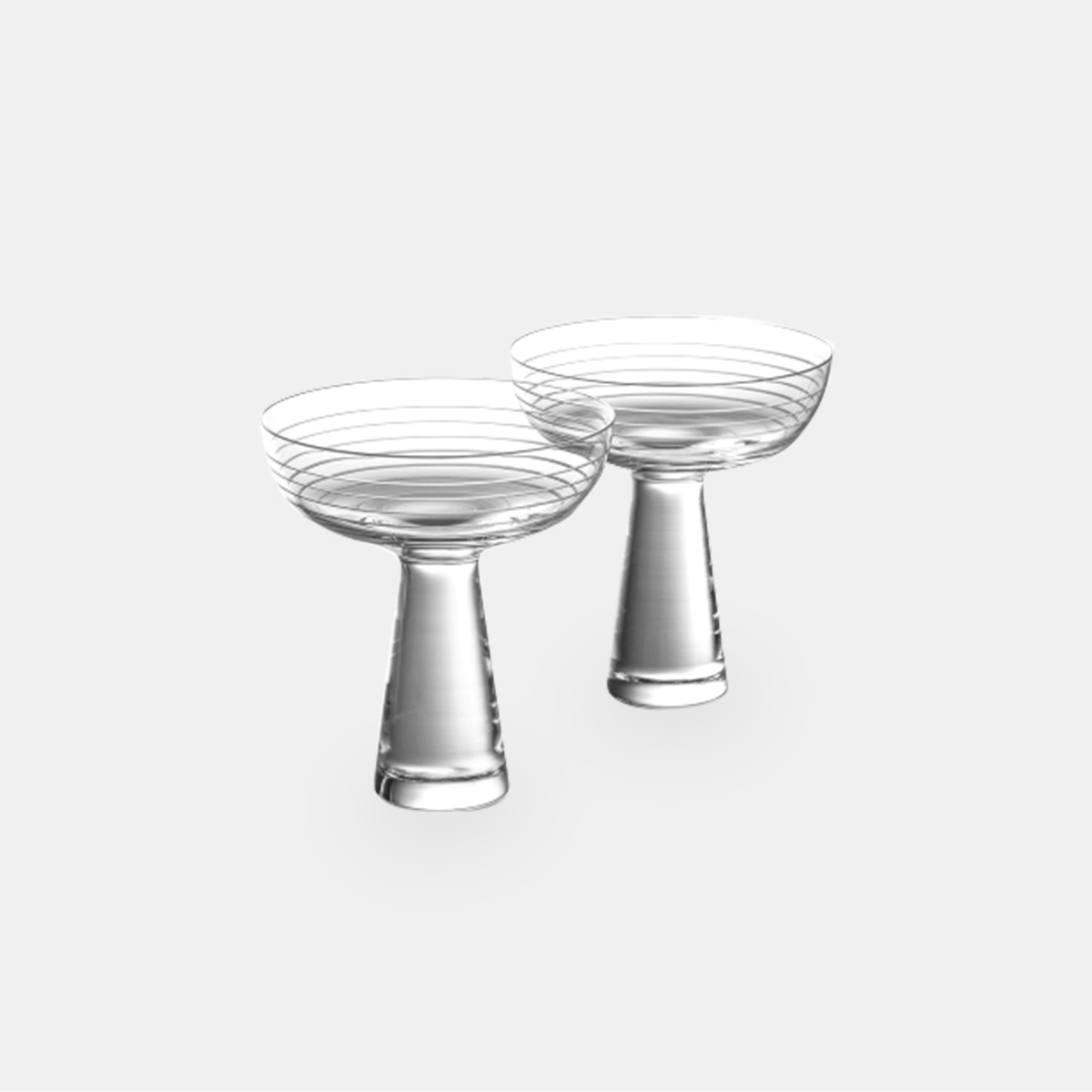 [SET] 오토 글라스 샴페인 쿠페 [SET] Otto Glass Champagne Coupe | LOMAD(로마드) - 소유의 타이밍